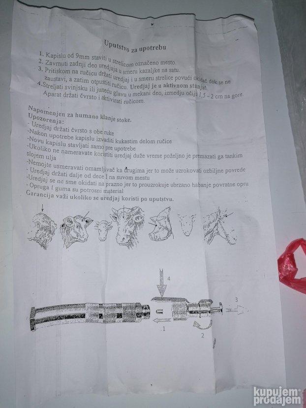 Pištolj za ubijanje zivotinja Novo - KupujemProdajem