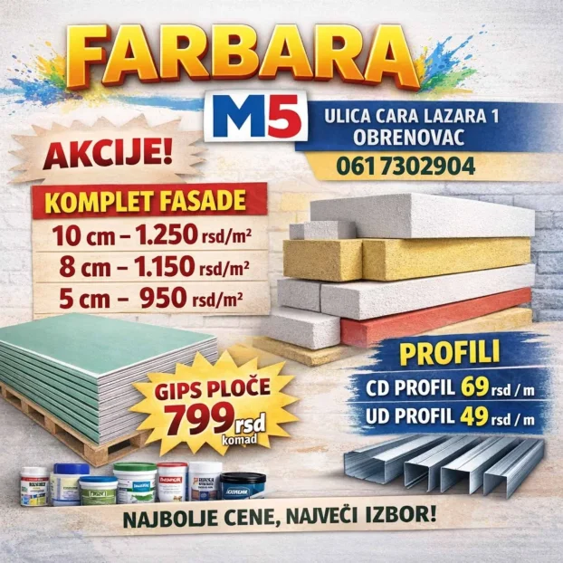 Gipsane ploce-gips table,profili, komplet materijal za fasad ...