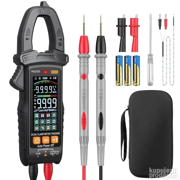 Proster PST242 600A Multimetar Amper Klešta AC i DC Struja ...