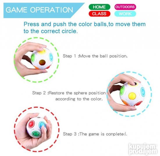 Fidget Antistres Magic Ball Kugla (Klik Dugmad Igračka) - KupujemProdajem