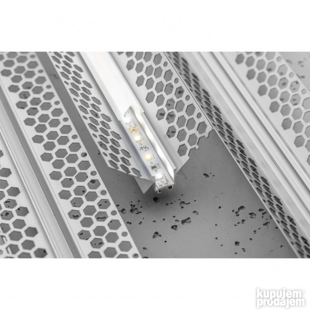 Al Profili Za LED Rasvetu za Gips Ploče UGAO GLAX 3m SM - KupujemProdajem