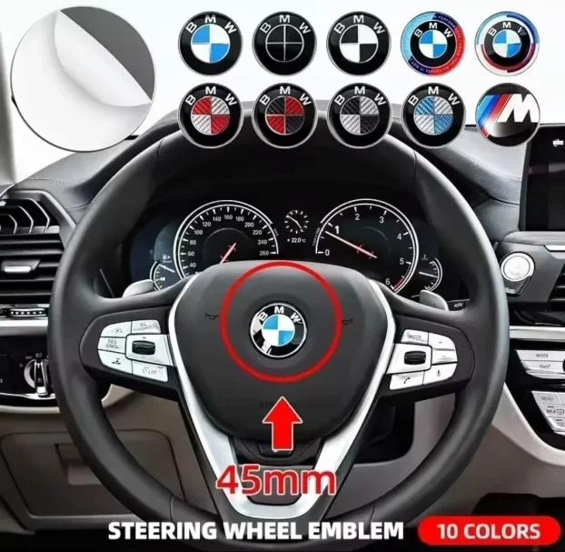 BMW Stiker / nalepnica za volan 45mm, plavo beli - KupujemProdajem