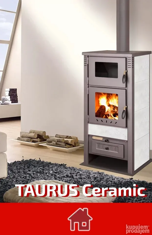 Peć na čvrsto gorivo sa renom Taurus Ceramic(NOVO) - KupujemProdajem