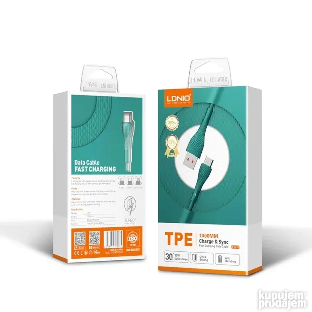 LDNIO TPE Kabal Za Punjac / C Ulaz 30W - KupujemProdajem