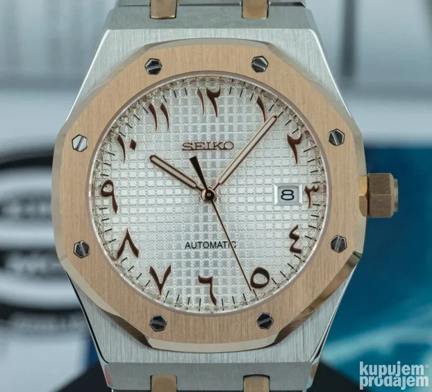 Seiko ROYAL OAK Two-Tone Arabic dial MOD omaž AP - KupujemProdajem