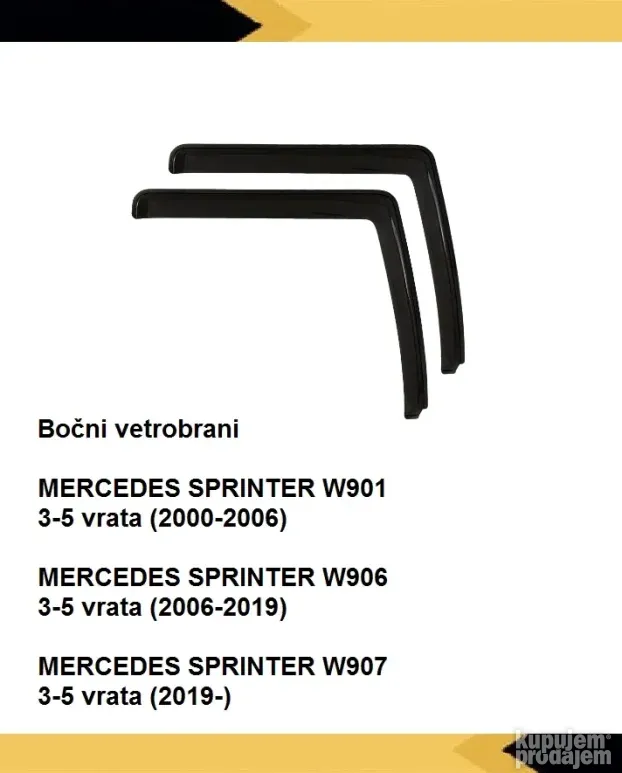 Vetrobrani Deflektori Usmerivaci Vazduha,Mercedes Sprinter ...