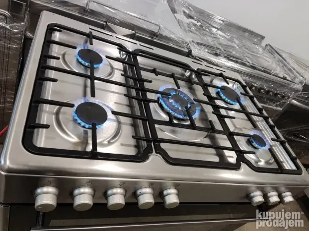 Profesionalni sporet na plin sa 5 gorionika ogromnom turbo ...