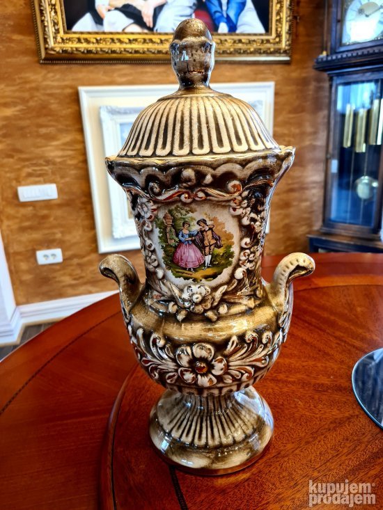 Barokna vaza, 50 cm, stari porcelan, kupljen u milanu - KupujemProdajem