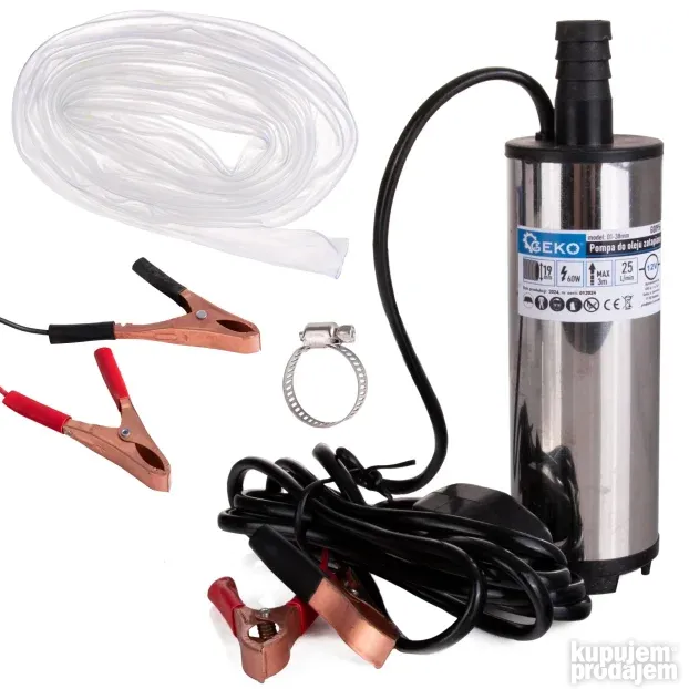 Pumpa za vodu za 12V 50 mm crevo sa kabl 3 m GEKO Poljska - KupujemProdajem