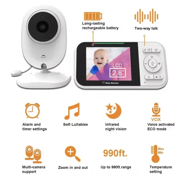 BABY MONITOR sa kamerom ALARM za bebe BABY monitor za NADZOR ...