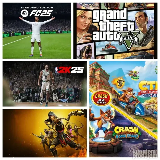 FC 25, NBA 2K25, UFC 5, MK, GTA, Crash, Tekken, WRC, GT7 - KupujemProdajem