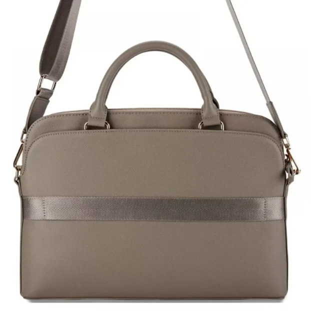 GUESS PU Grained Triangle Logo laptop case 13 14" brown - KupujemProdajem