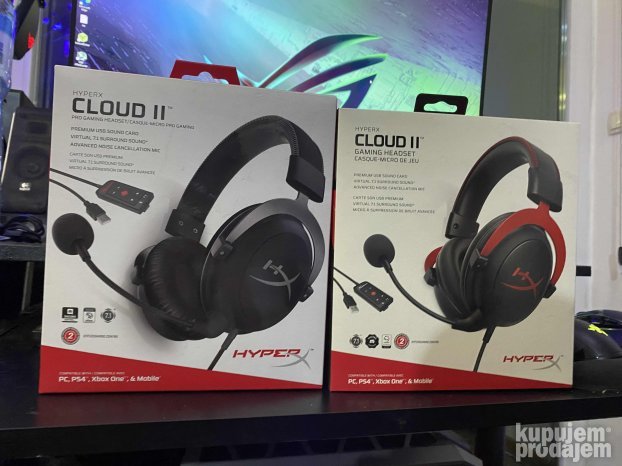 HyperX Cloud II Silver 7.1 surround slusalice / garancij - KupujemProdajem