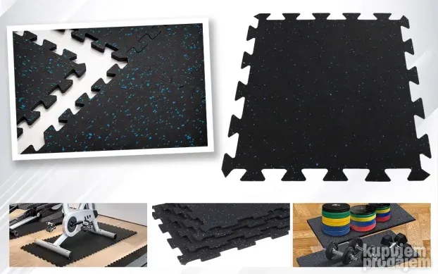 Gumeni podovi / Gumene podloge 10mm Puzzle 50x50cm - KupujemProdajem