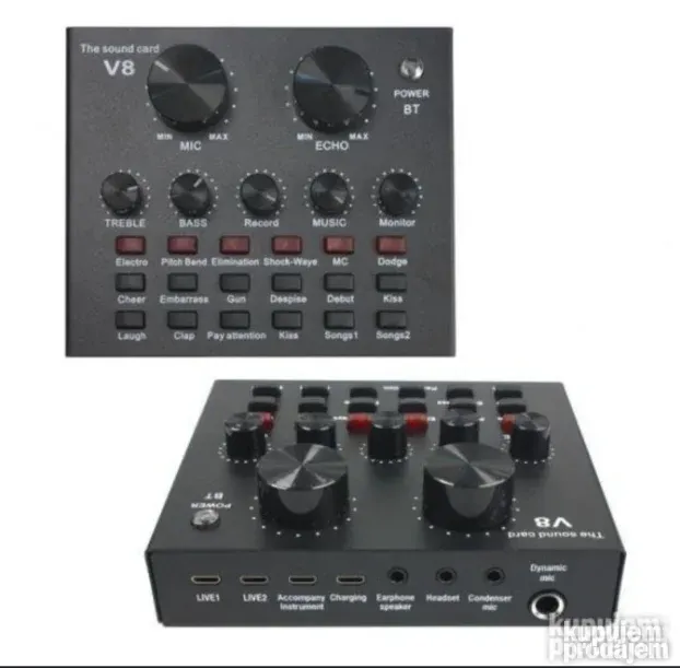 V8 Audio External USB Sound Card effect mixer zvucna kartica ...