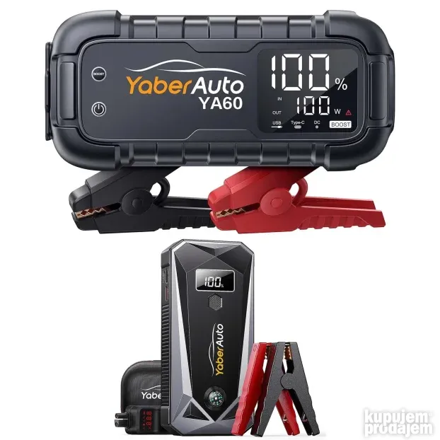 SET 2 Bustera za Akumulator YaberAuto YA40+YA60 Jump Starter ...