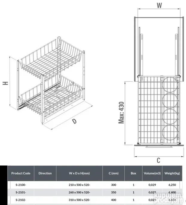 Zicani element za kuhinju Starax-okov za namestaj - KupujemProdajem