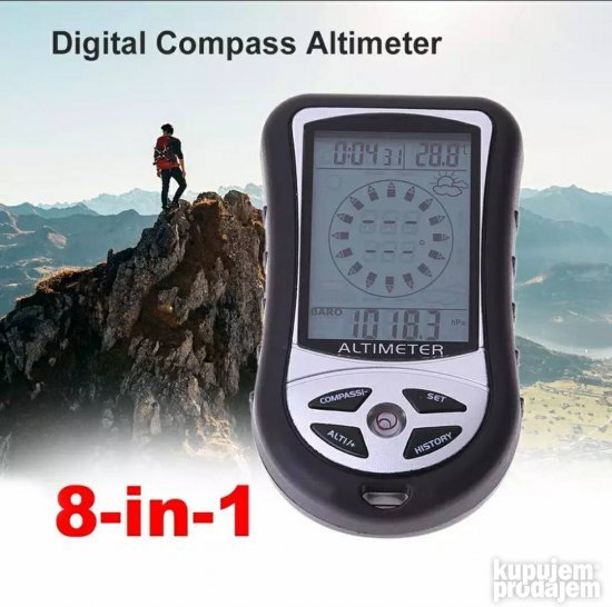 Digitalni Uređaj 8u1 Kompas, Altimetar, Barometar.. - KupujemProdajem