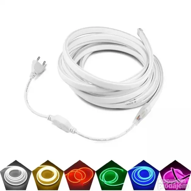 Neonska traka 5m + ispravljac za struju - KupujemProdajem
