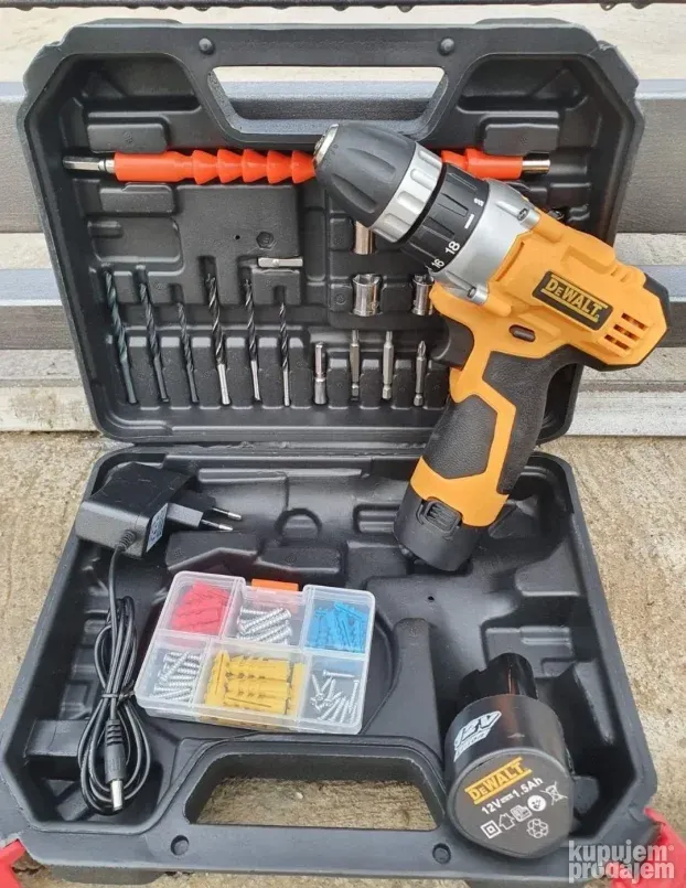 DeWALT Aku srafilica/busilica 12V + dve baterije + set alata - KupujemProdajem