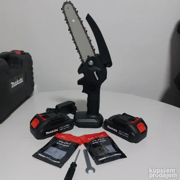 Makita mini aku testera 128V + 2 baterije + 2 lanca - KupujemProdajem