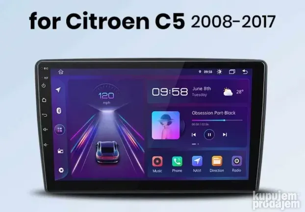 CITROEN C5 MULTIMEDIJA Android + Najnovije MAPE C5 X7 2008- - KupujemProdajem