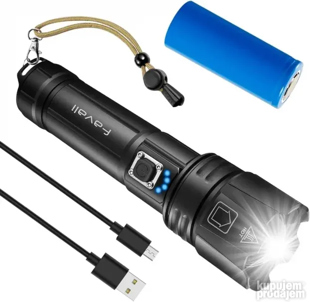 Favali CREE XHP90 LED COB Baterijska lampa 5000mAh bat - KupujemProdajem