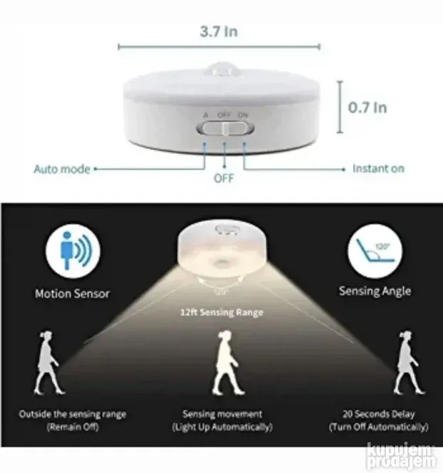 LED nocno svetlo sa senzorom Lampa Senzor pokreta - KupujemProdajem
