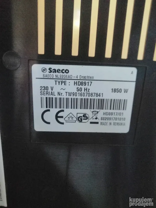 Saeco NL9206AD-4 aparat za kafu - KupujemProdajem