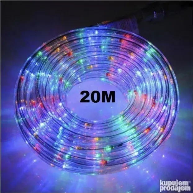 LED Novogodišnja rasveta Crevo 20m šarene lampice - KupujemProdajem
