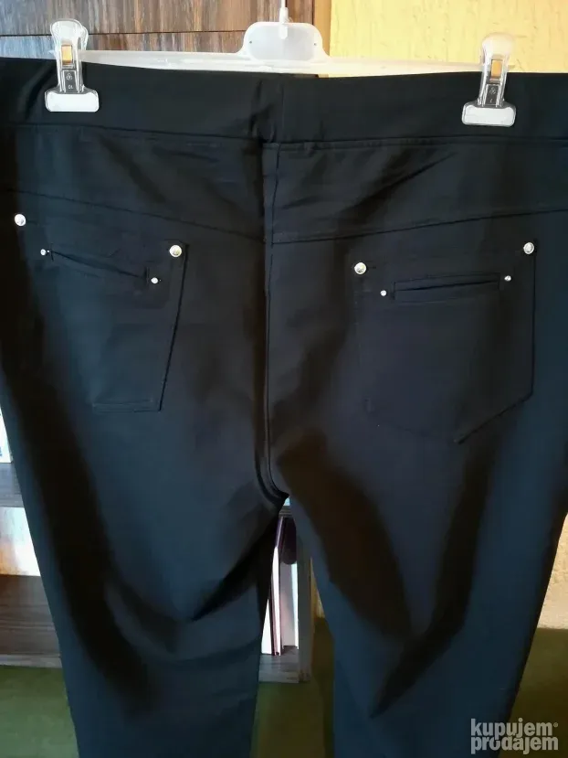 Nove zenske pantalone za punije dame Tommy Life Crne 50 52 - KupujemProdajem