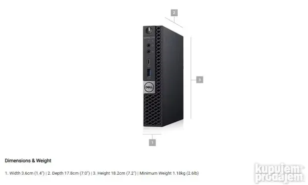 NOV DELL OptiPlex 7070 Micro i7-9700/32GB/1TB SSD WiFi W10 ...