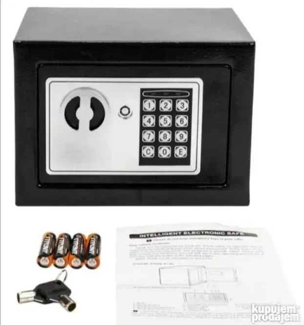 Sef za novac oruzije elektronski sa 2 kljuca-Sef za novac or ...