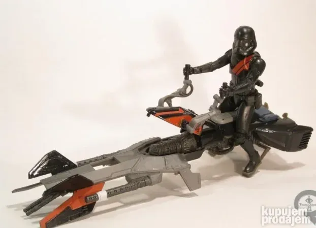 Star Wars Black Stormtrooper 10 cm + Elite Speeder Bike - KupujemProdajem