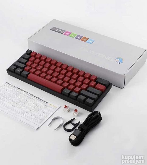 Epomaker Skyloong SK61 RGB Hot swap PBT NKRO programable Red ...