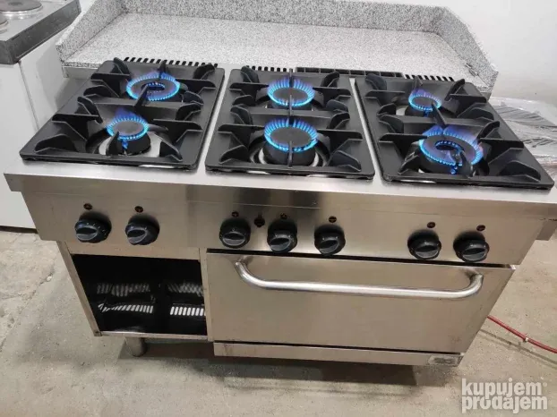 Sporet profesionalni na plin sa 6 jakih topova made in ITALY ...