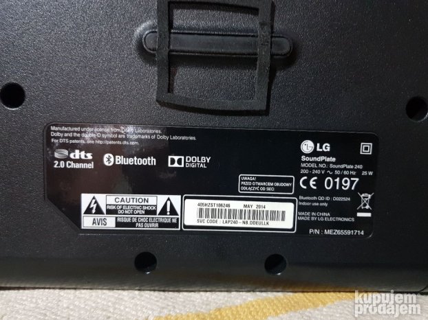 LG SoundPlate 240 Bluetooth Soundbar Opticki Ulaz - KupujemProdajem