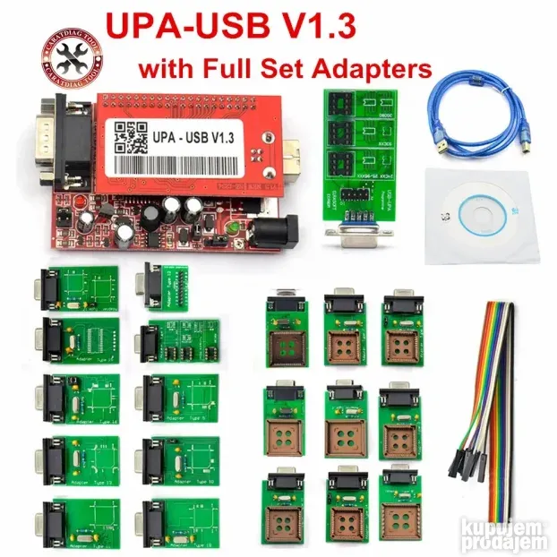 UPA Programator USB V1.3 ECU sa svim adaptrerima i skriptama - KupujemProdajem