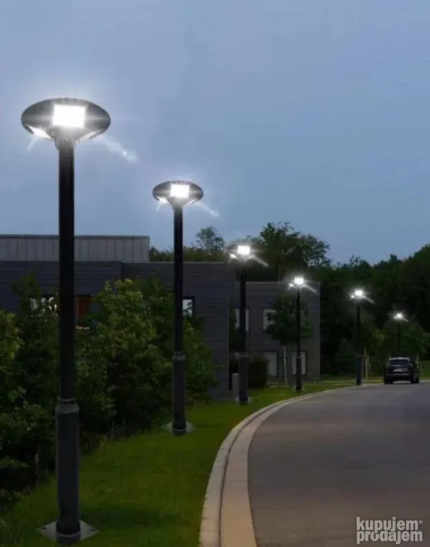Led solarna bastenska ulicna okrugla lampa 120W - KupujemProdajem