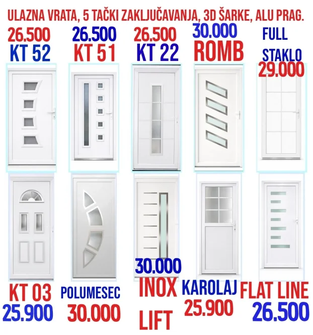 Balkon vrata 80x220 Najpovoljnije Zemun PREMIJA PVC - KupujemProdajem