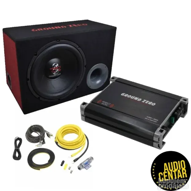 Ground Zero BASS komplet 300 (pojacalo/woofer/set kablova ...