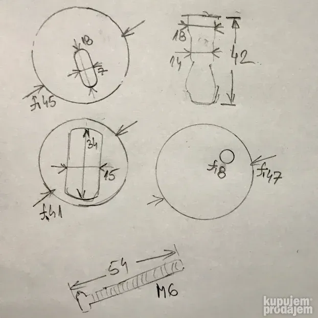Sarke za WC dasku sa tiplom pin KRATKI - KupujemProdajem