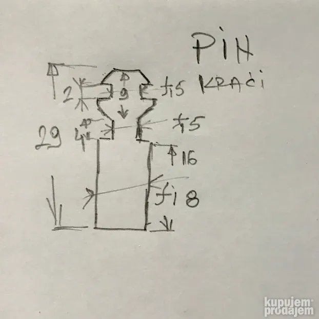 Sarke za WC dasku sa tiplom pin KRATKI - KupujemProdajem