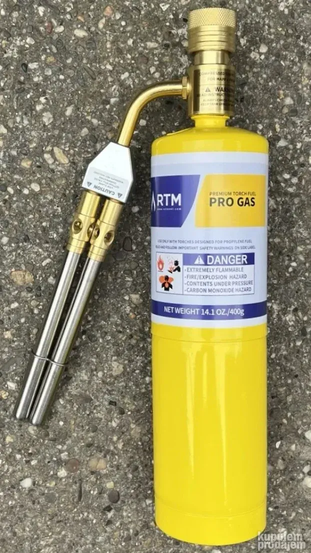 Brener za mapp gas sa dve cevi + mapp gas RTM - KupujemProdajem