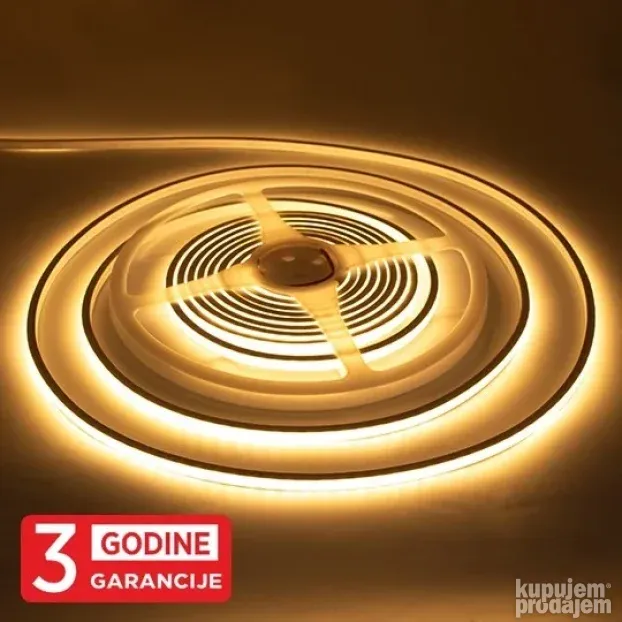 LED neon FLEX traka 5m 24V 3000K 8W 120 LED/1m - KupujemProdajem