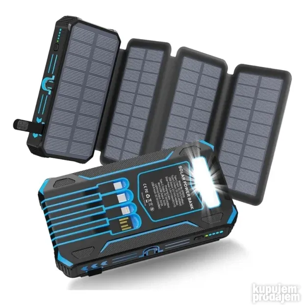 Solarni Power Bank 905-IE 20000 mAh sa LED lampom plavi-NOVO ...
