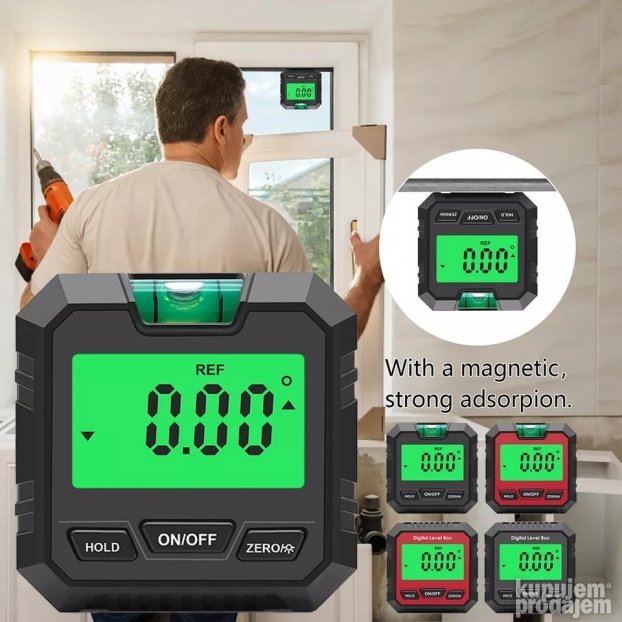 Digitalni uglomer sa magnetom+libela Novo - KupujemProdajem