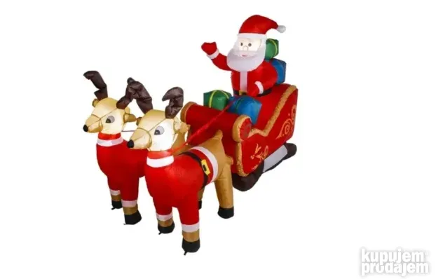 Deda mraz na naduvavanje sa sankama - KupujemProdajem