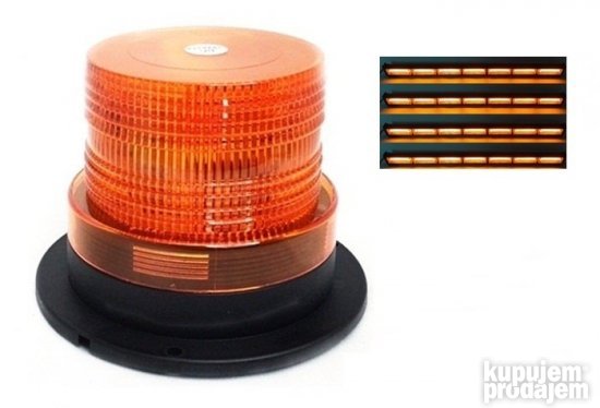 Led rotacija blinker na magnet 14cm x 10cm 12v 24v zuta - KupujemProdajem
