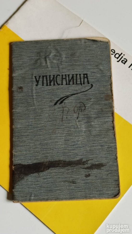 Upisnica(index)iz 1913 god. - KupujemProdajem